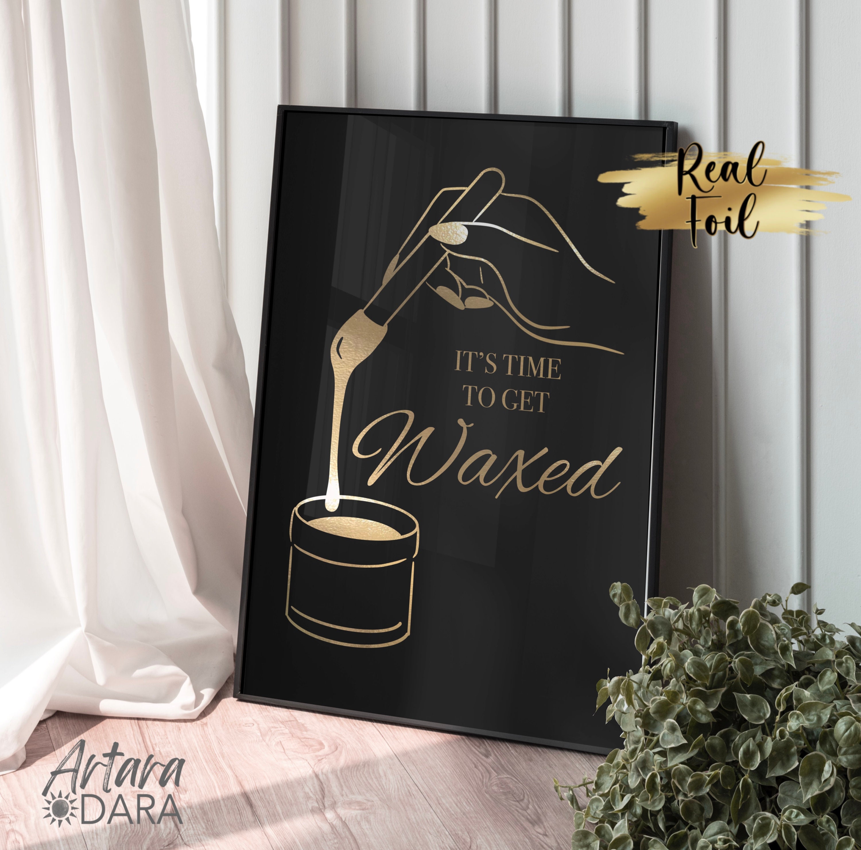 Wax Tech Poster, Real Foil Print, Waxing Poster, Wax Technician Gift ...