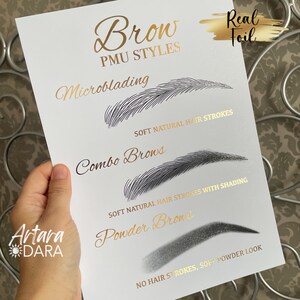 PMU Posters, Pmu Styles, Real Foil Print, Permanent Makeup, Brow Pmu ...