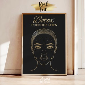 Botox Wall Art, Real Foil Print, Beauty Salon Decor, Botox Aftercare ...