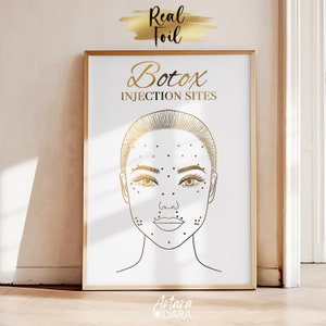 Beauty Injection Art, Botox Poster, Dermal Filler Art, Real Foil Print ...