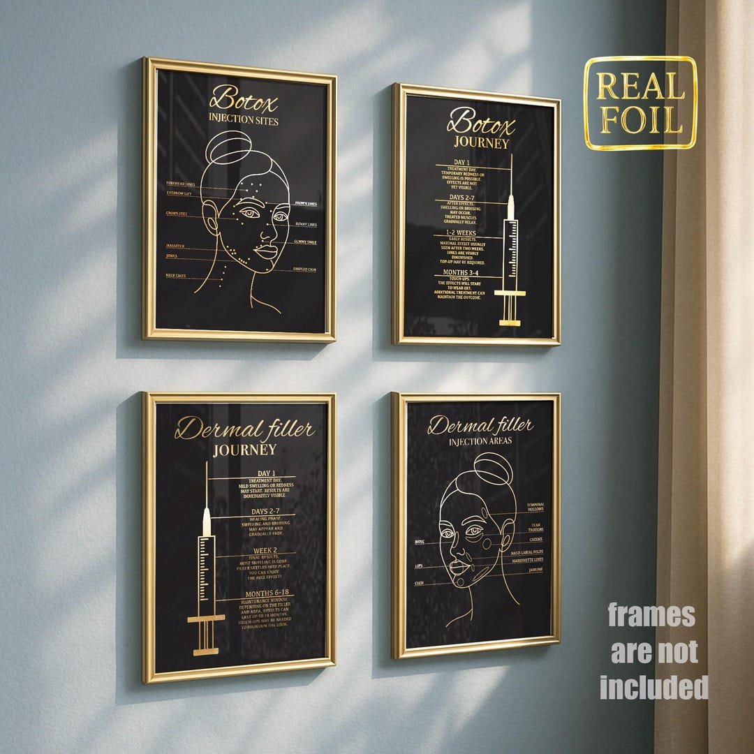 Gold Foil Botox and Filler Posters – Medspa Wall Art (set of 4) - Etsy