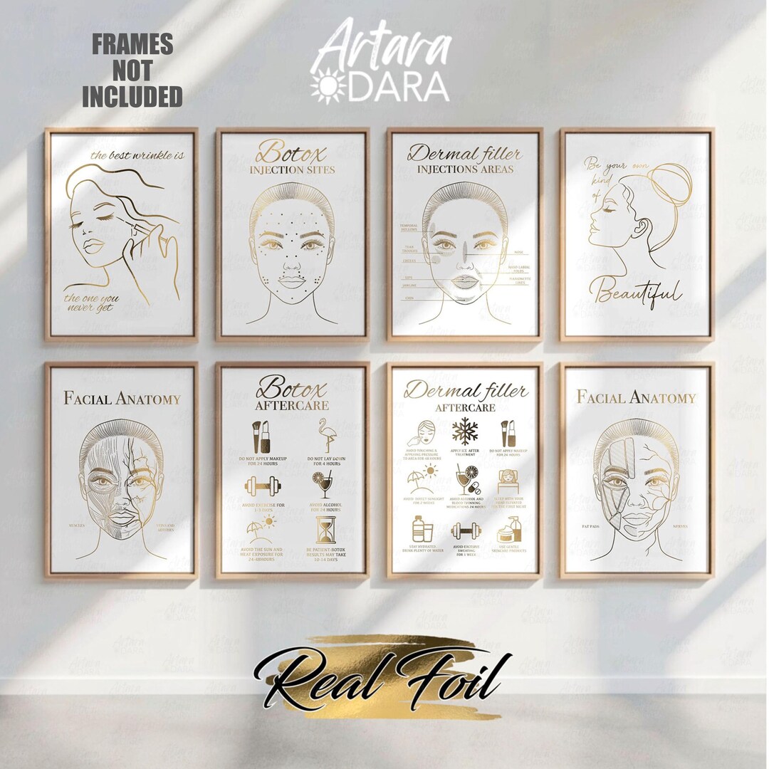 Beauty Salon Decor, Botox Wall Posters, Real Foil Print, Dermal Filler ...