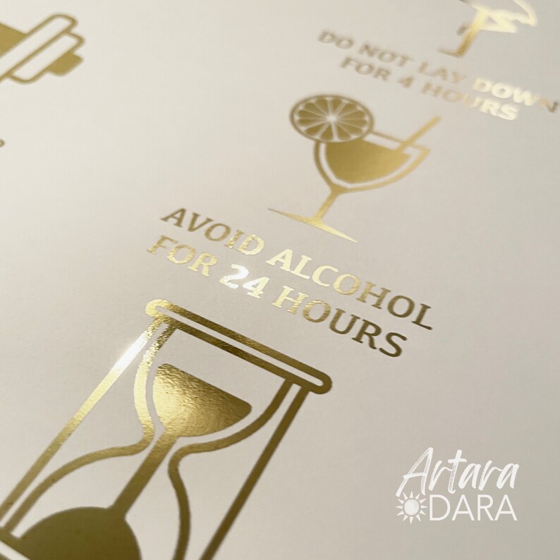 Gold Foil Botox Poster Set – Aftercare, Sites, Journey, Definition ...
