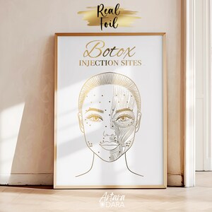 Set 2 Botox Poster, Real Foil Print, Botox Aftercare Art, Botox ...