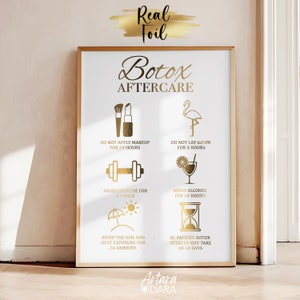 Botox Poster, Beauty Clinic Decor, Real Foil Print, Skin Anatomy Art ...