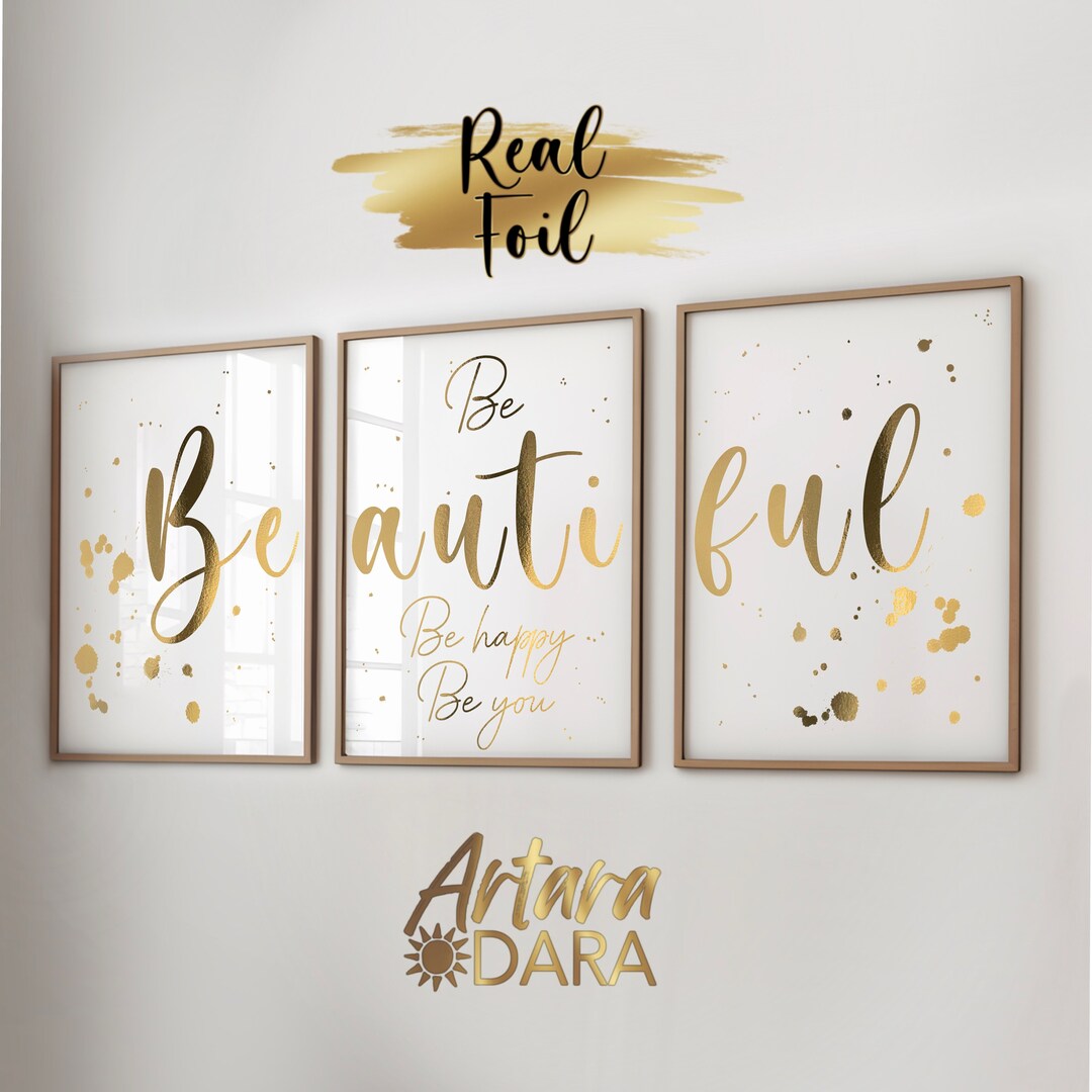 Beauty Salon Decor, Real Foil Print, Beauty Poster, Girls Room Decor ...