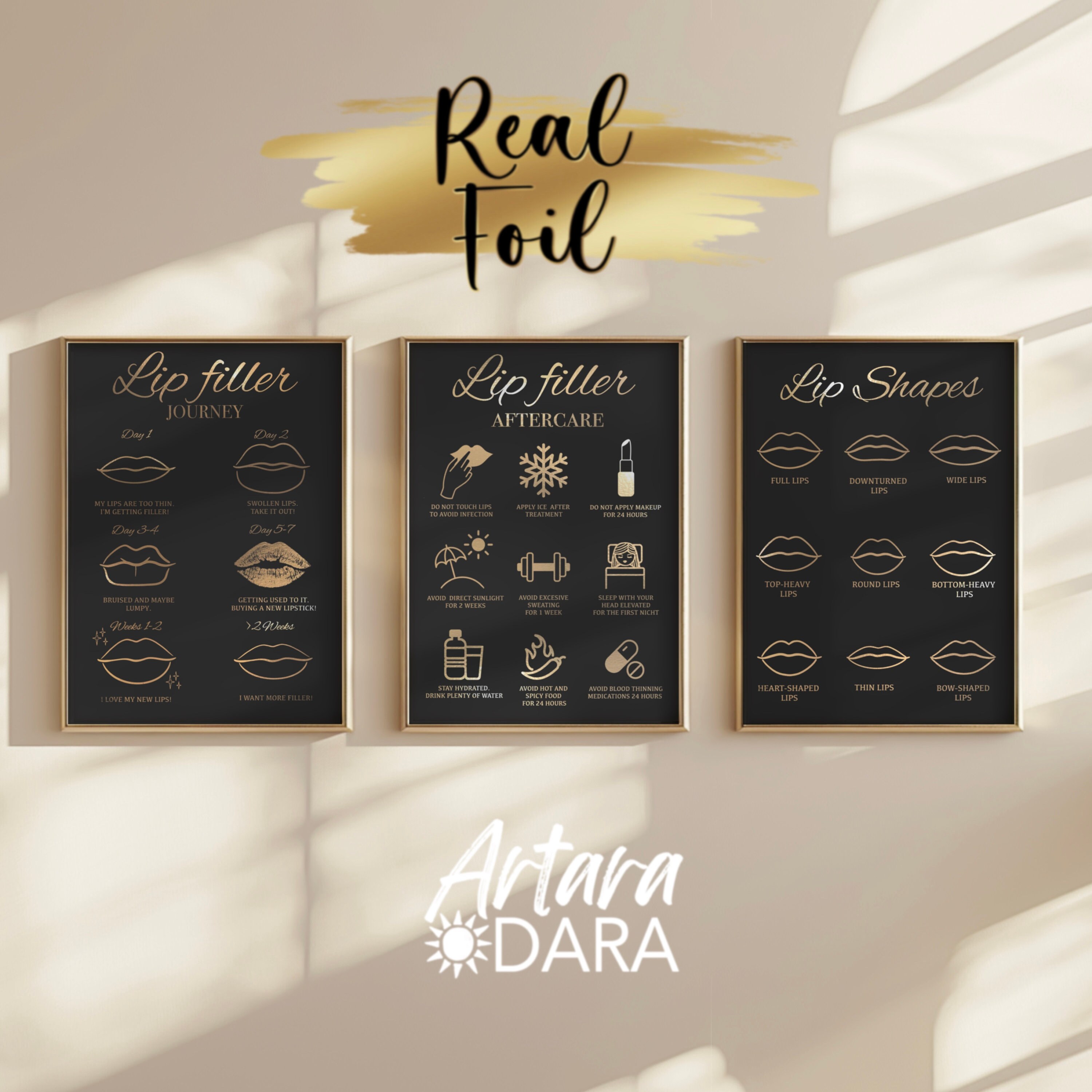 Lip Filler Art, Real Foil Print, Lip Filler Journey, Lip Filler ...