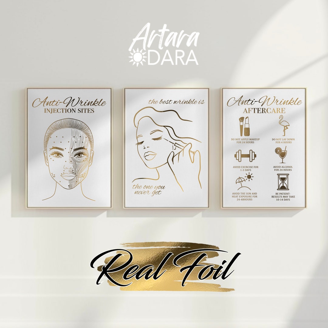 Beauty Clinic Decor, Neurotoxin Poster, Real Foil Print, Anti-wrinkle ...