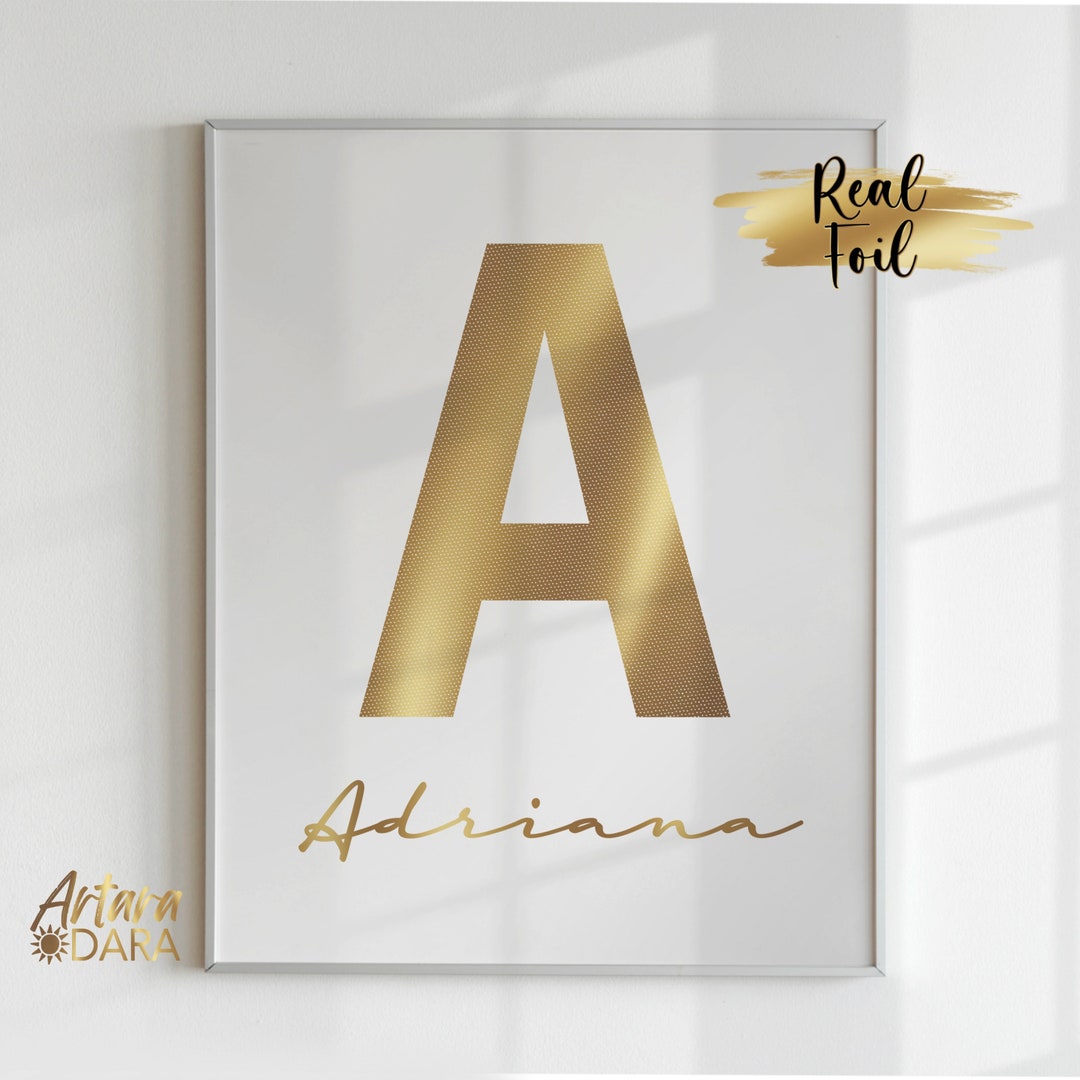 Custom Name Poster Real Foil Letter Art Custom Letter Art - Etsy UK