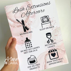 Lash Salon Decor, Lash Extensions Aftercare, Lash Styles Poster, Beauty ...