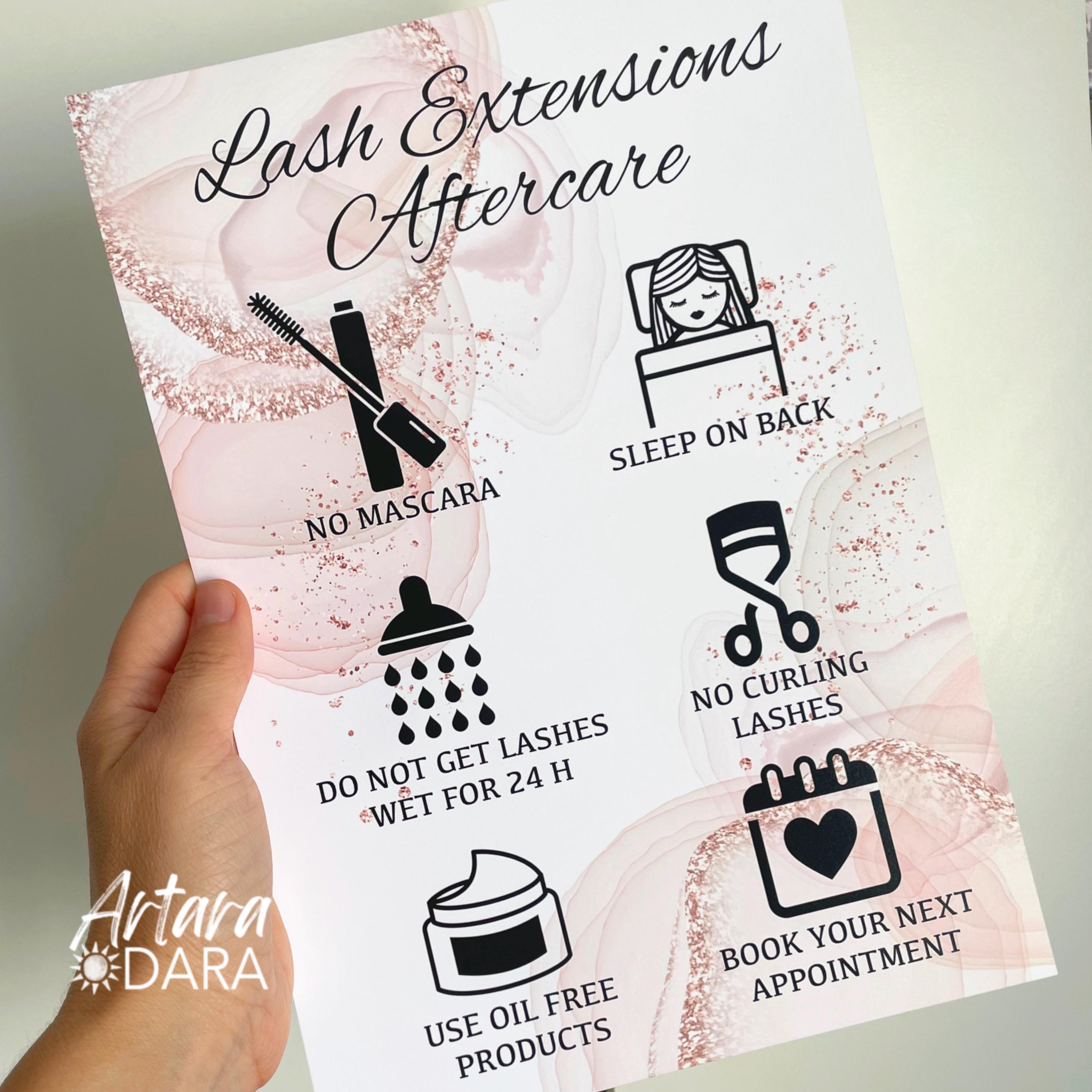 Lash Salon Decor, Lash Extensions Aftercare, Lash Styles Poster, Beauty ...