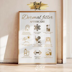 Dermal Filler Poster, Real Foil Print, Beauty Salon Decor, Dermal ...