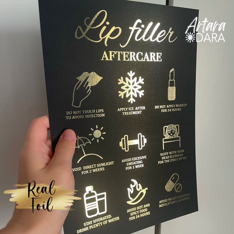 Lip Filler Art, Real Foil Print, Lip Filler Journey, Lip Filler ...