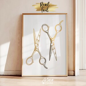 Hair Dresser Poster, Real Foil Print, Hair Salon Decor, Hair Wall Art ...