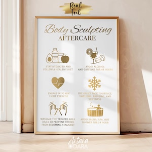 Body Contouring Art, Real Foil Print, Med Spa Decor, Body Sculpturing ...