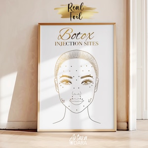 Botox Wall Art, Real Foil Print, Beauty Salon Decor, Botox Aftercare ...