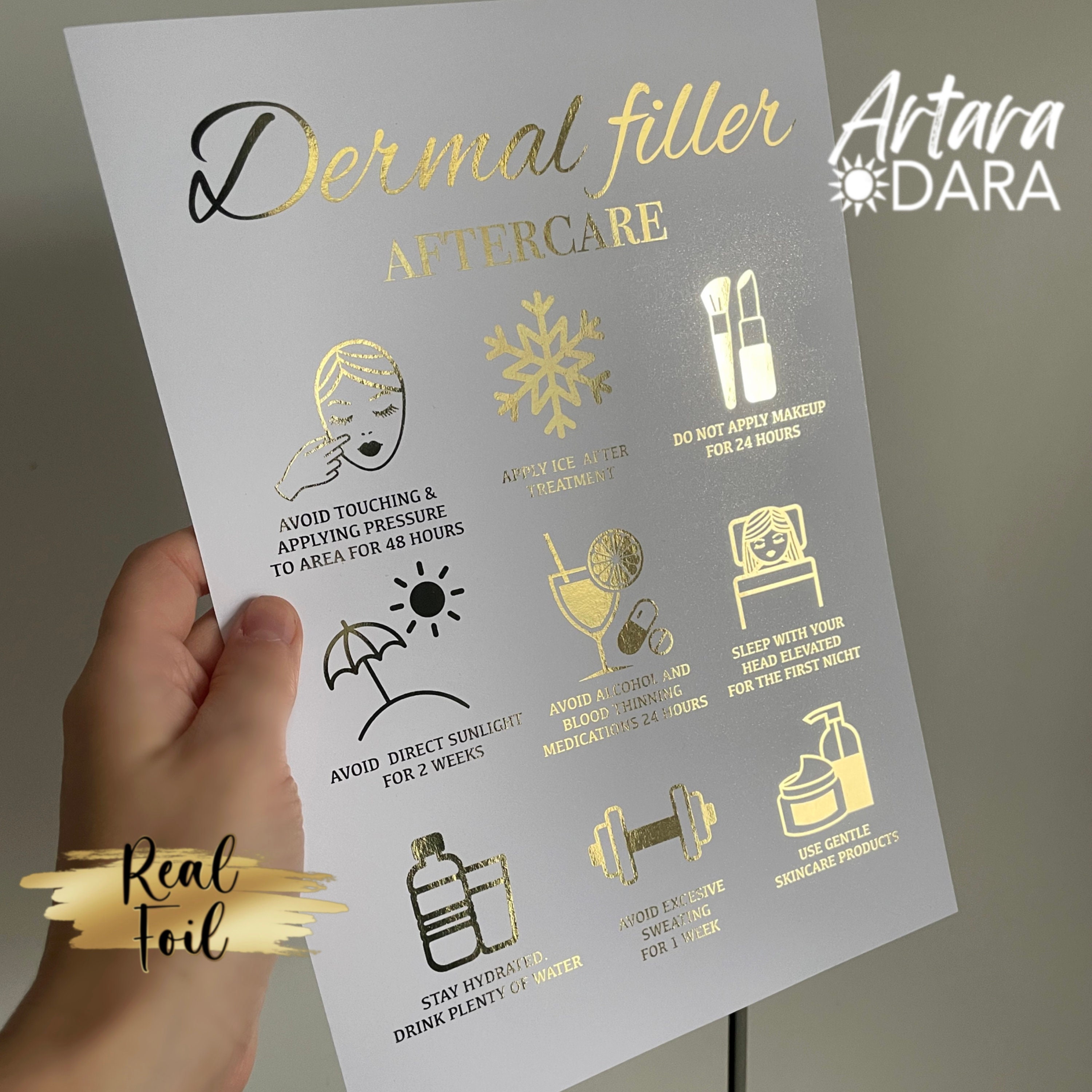 Botox Aftercare, Beauty Salon Decor, Filler Aftercare, Esthetician ...
