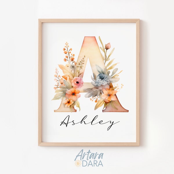 Initial Wall Art - Etsy