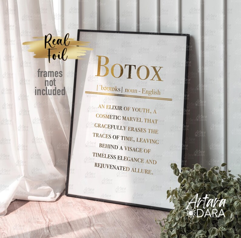 Botox Aftercare, Injection Sites & Definition — Set of 3 Gold Foil ...