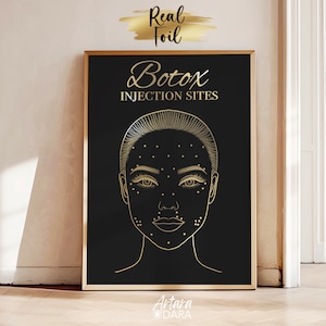 4 Botox Posters, Beauty Salon Decor, Real Foil Print, Botox Aftercare ...
