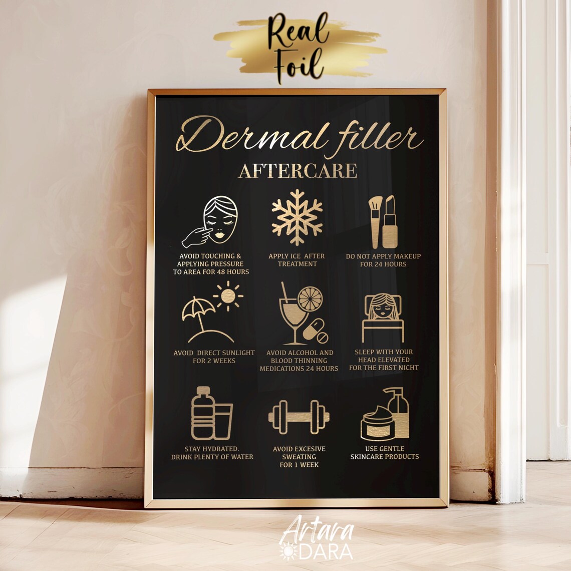 Botox Dermal Filler Aftercare Poster Set, Beauty Clinic Decor - Etsy