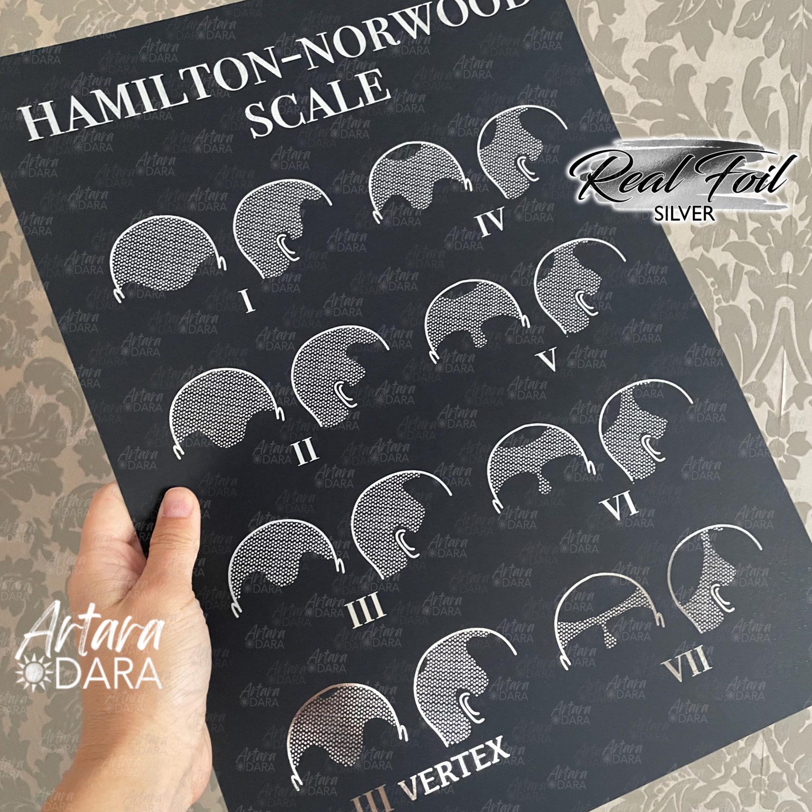Ludwig Savin Scale Foil Print, Hair Clinic Decor (set of 2) - Etsy
