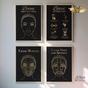 Botox Wall Art, Real Foil Print, Beauty Salon Decor, Botox Aftercare ...