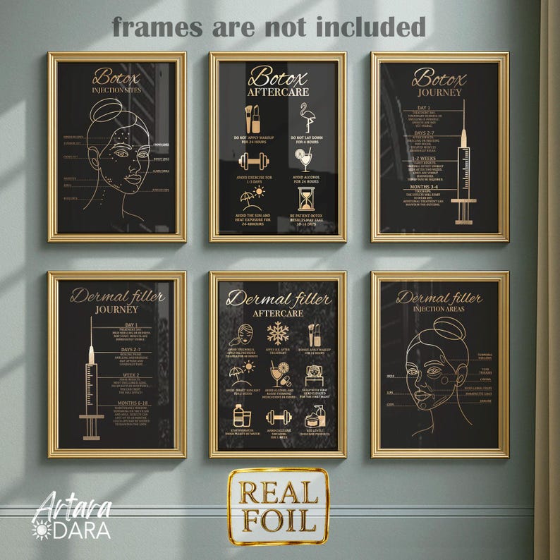 Gold Foil Botox and Filler Posters: Medspa Decor Prints (unframed) - Etsy