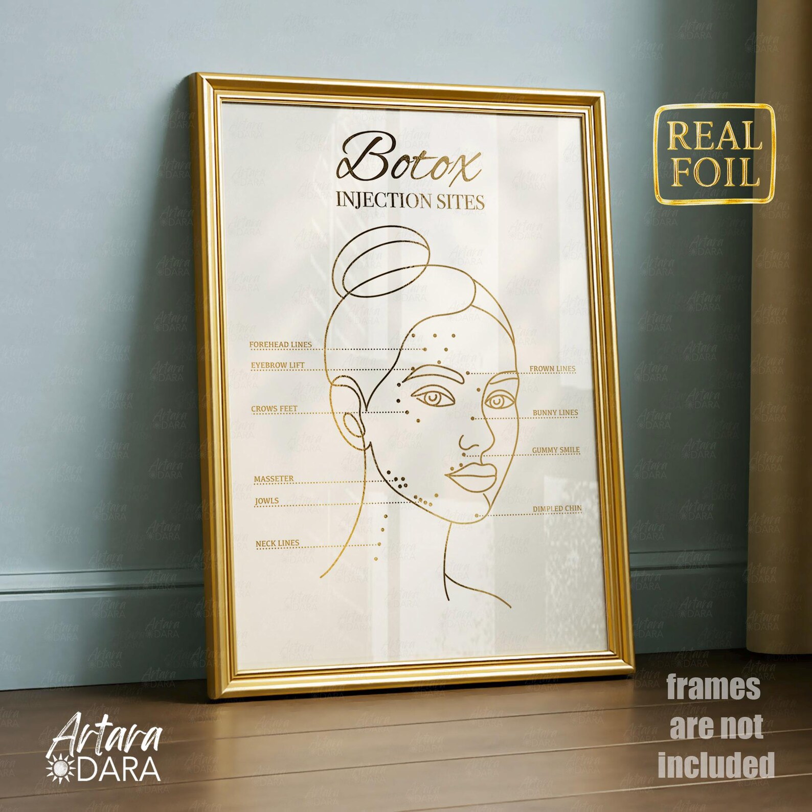 Gold Foil Botox and Filler Posters: Medspa Decor Prints (unframed) - Etsy