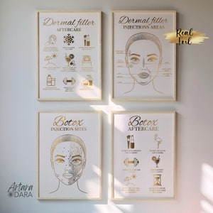 Beauty Injection Art, Gold Foil Print, Dermal Filler Art, Botox ...