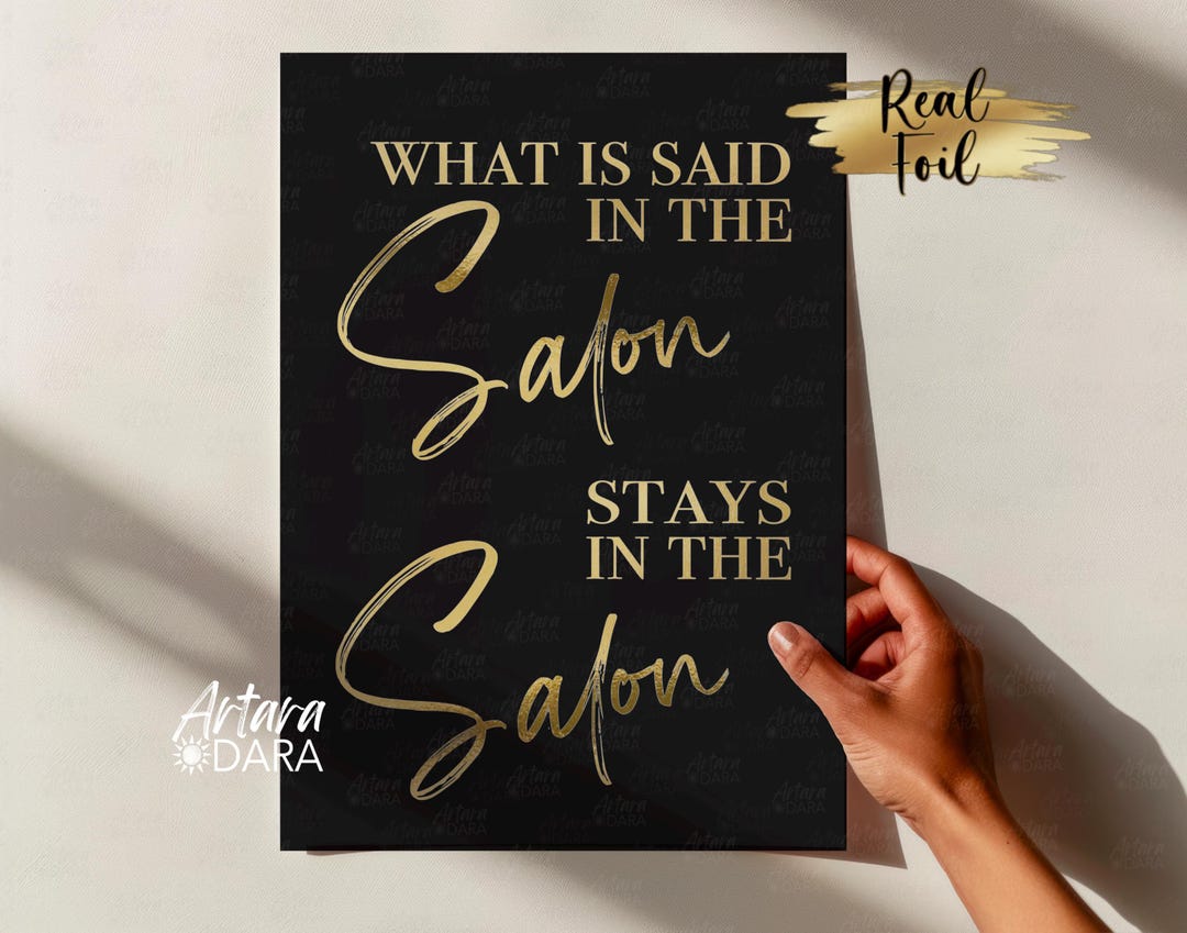 Beauty Salon Decor, Real Foil Print, Beauty Quote, Nails Salon Decor ...