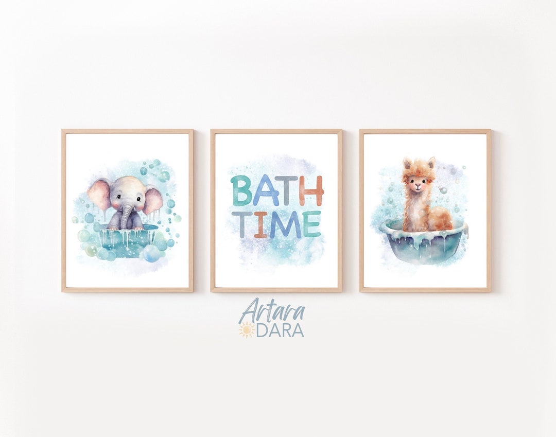 Kinder Badezimmer Kunst Bad Kinderzimmer Dekor Bad Lama - Etsy.de