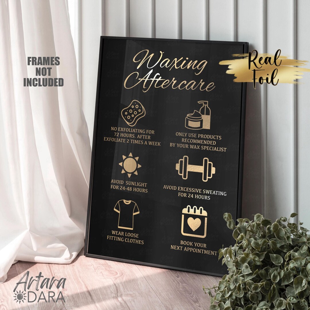 Wax Poster, Real Foil Print, Waxing Aftercare, Hair Removal Art, Wax ...