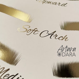 Brow Tech Poster, Lash Tech Poster, Real Foil Print, Brow Shapes Art ...