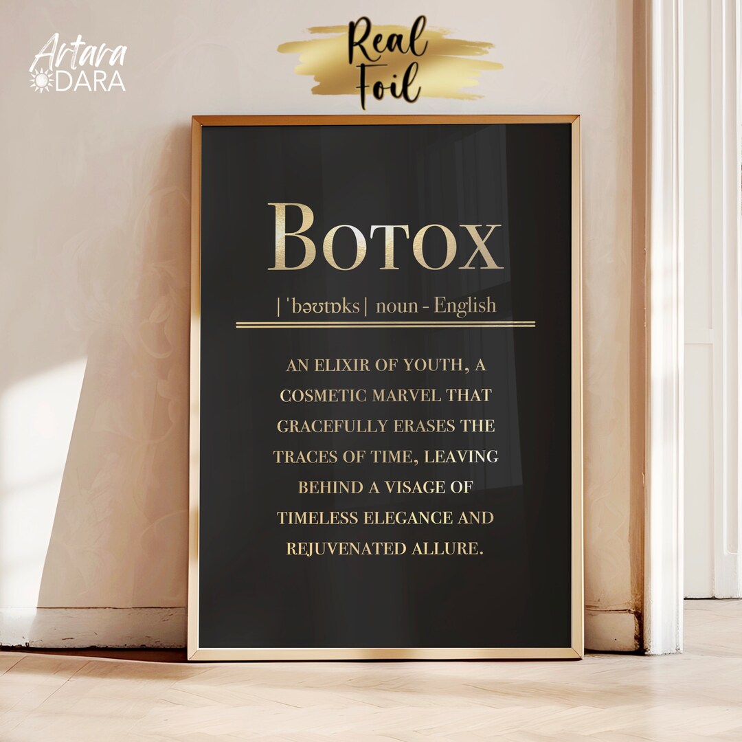 Botox Poster, Real Foil Print, Botox Definition Print, Beauty Salon ...