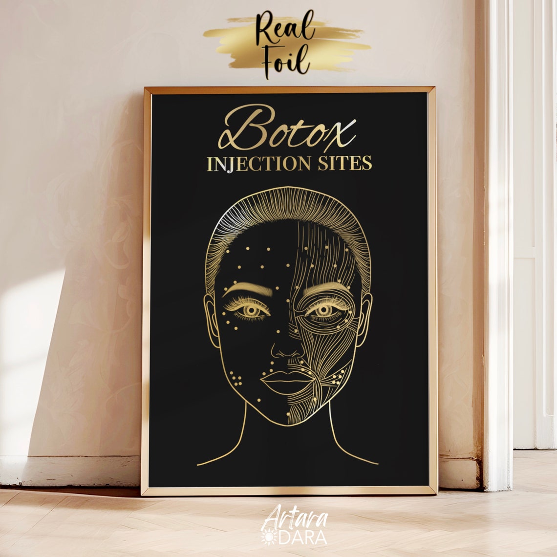 Cosmetic Injection Art, Real Foil Print, Beauty Clinic Decor, Botox ...