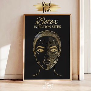 Beauty Injection Art, Gold Foil Print, Dermal Filler Art, Botox ...