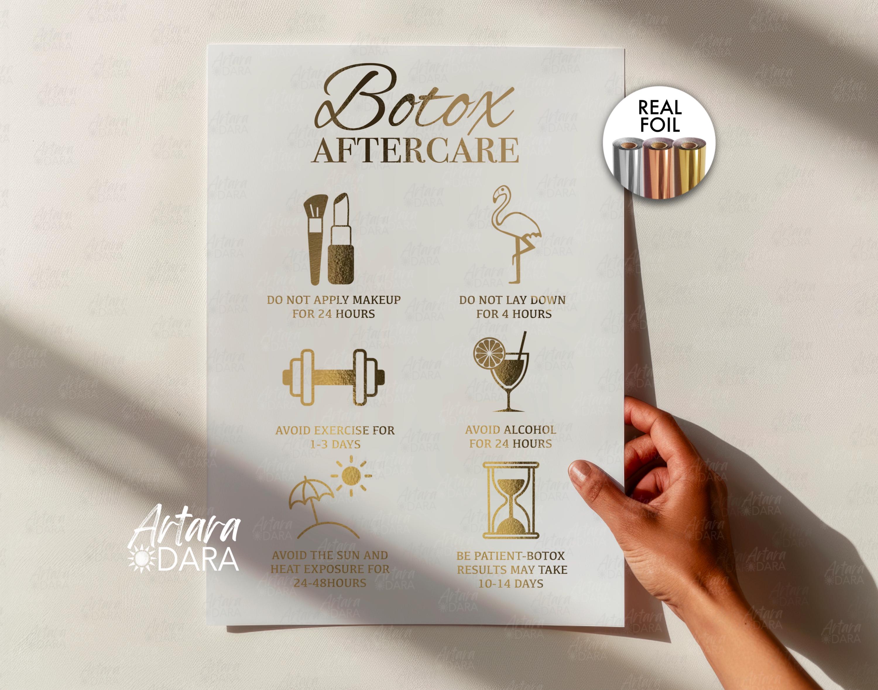 Gold Foil Botox & Facial Anatomy Posters: Beauty Clinic Decor (no ...