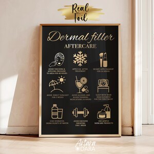 Dermal Filler Poster, Real Foil Print, Beauty Salon Decor, Dermal ...
