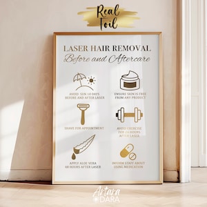 Hair Removal Poster, Real Foil Print, Laser Hair Removal, Laser ...