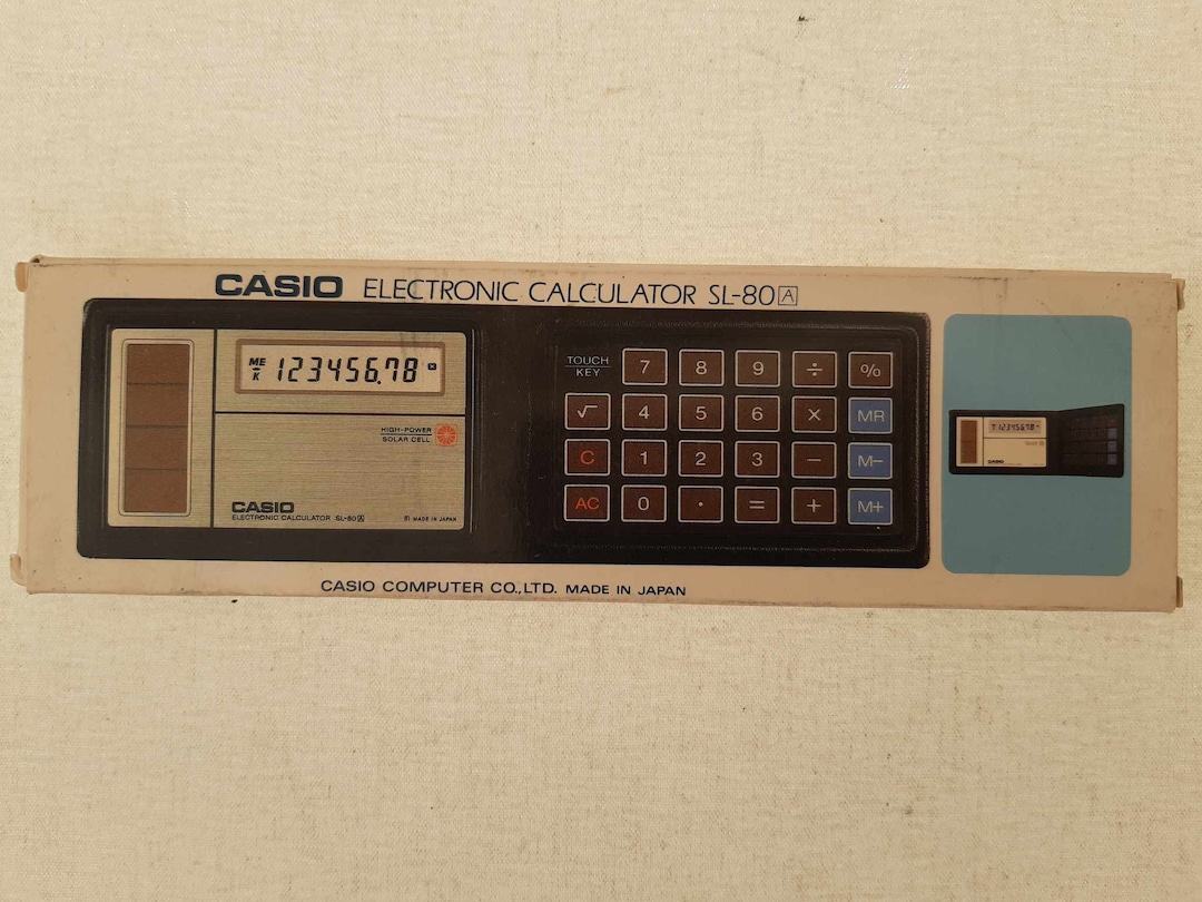 Casio Electronic Calculator SL-80A ,made in Japan Casio Solar Sell ...