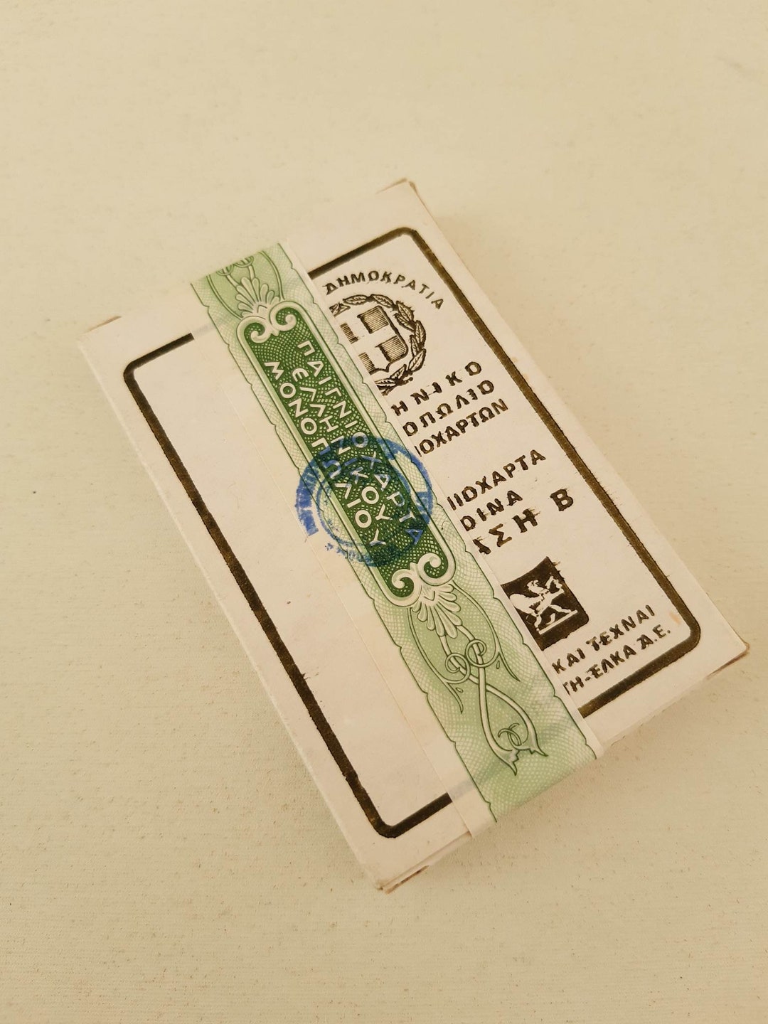 Greek Monopoly Deck of 32 Playing Cards ,vintage Sealed Greek Monopoly ...