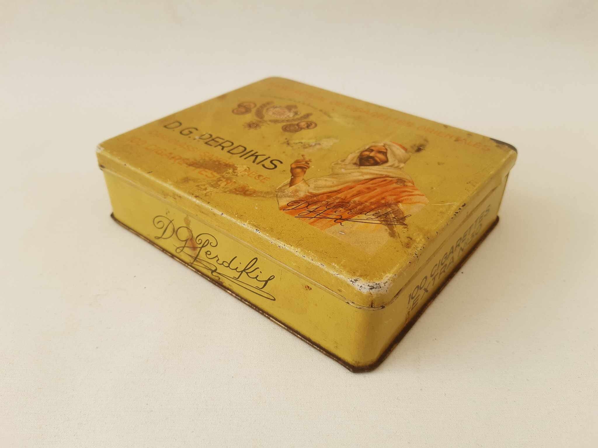 Perdikis Carlovassi Samos Tin Box Case 1930's Greek 100 - Etsy