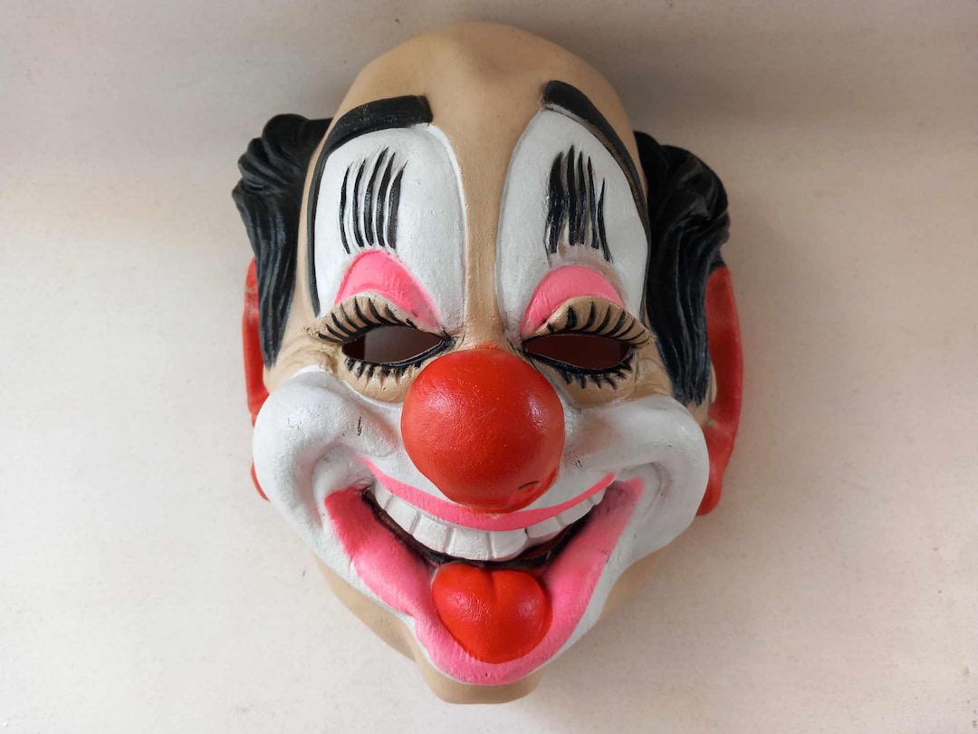 Cesar Festival 82 Vintage Merry Clown Vinyl Mask ,vintage Cesar Vinyl ...