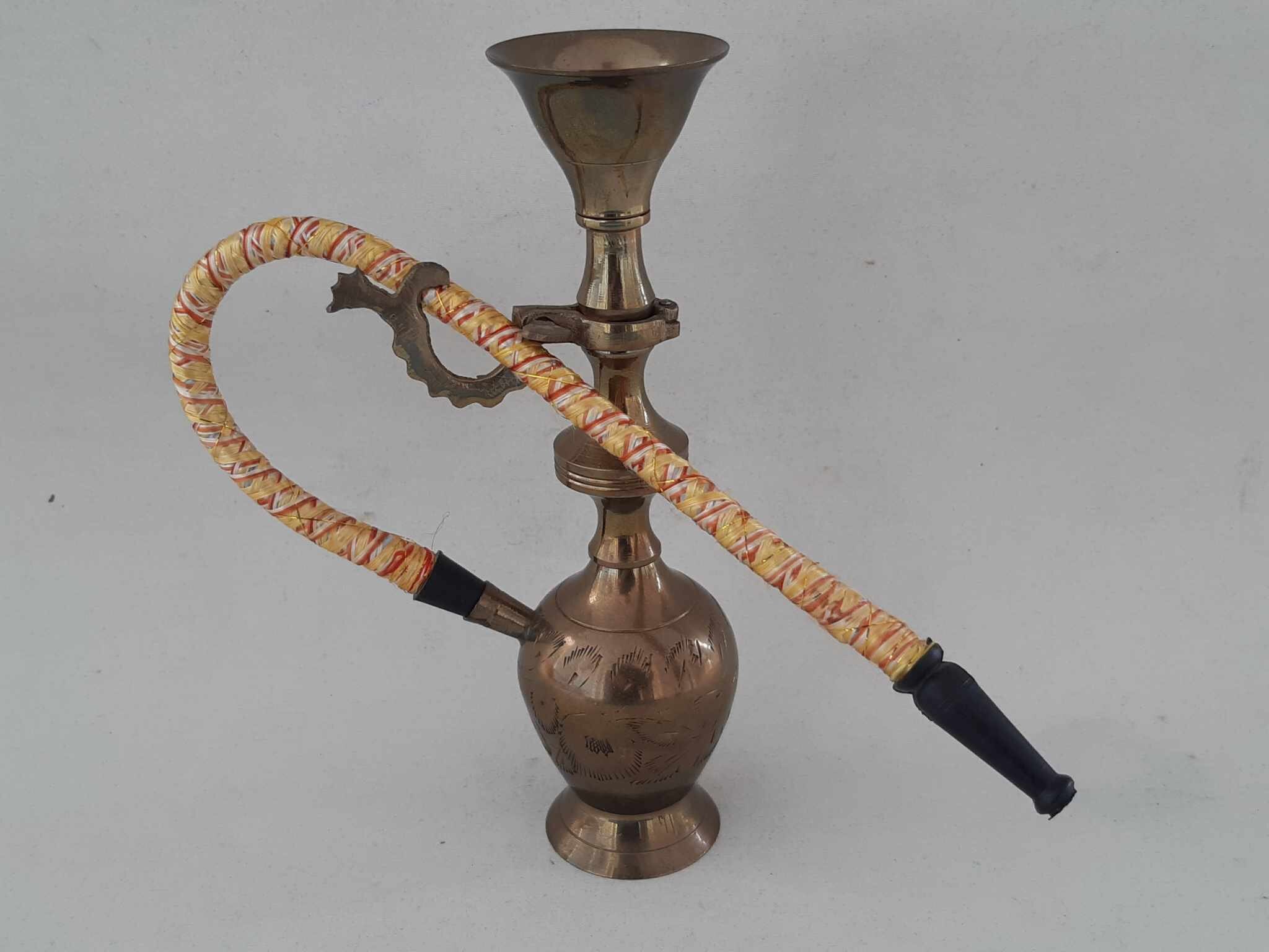 Hookah Miniature Brass Smoking Pipe ,decor Small Brass Narghile Smoking ...