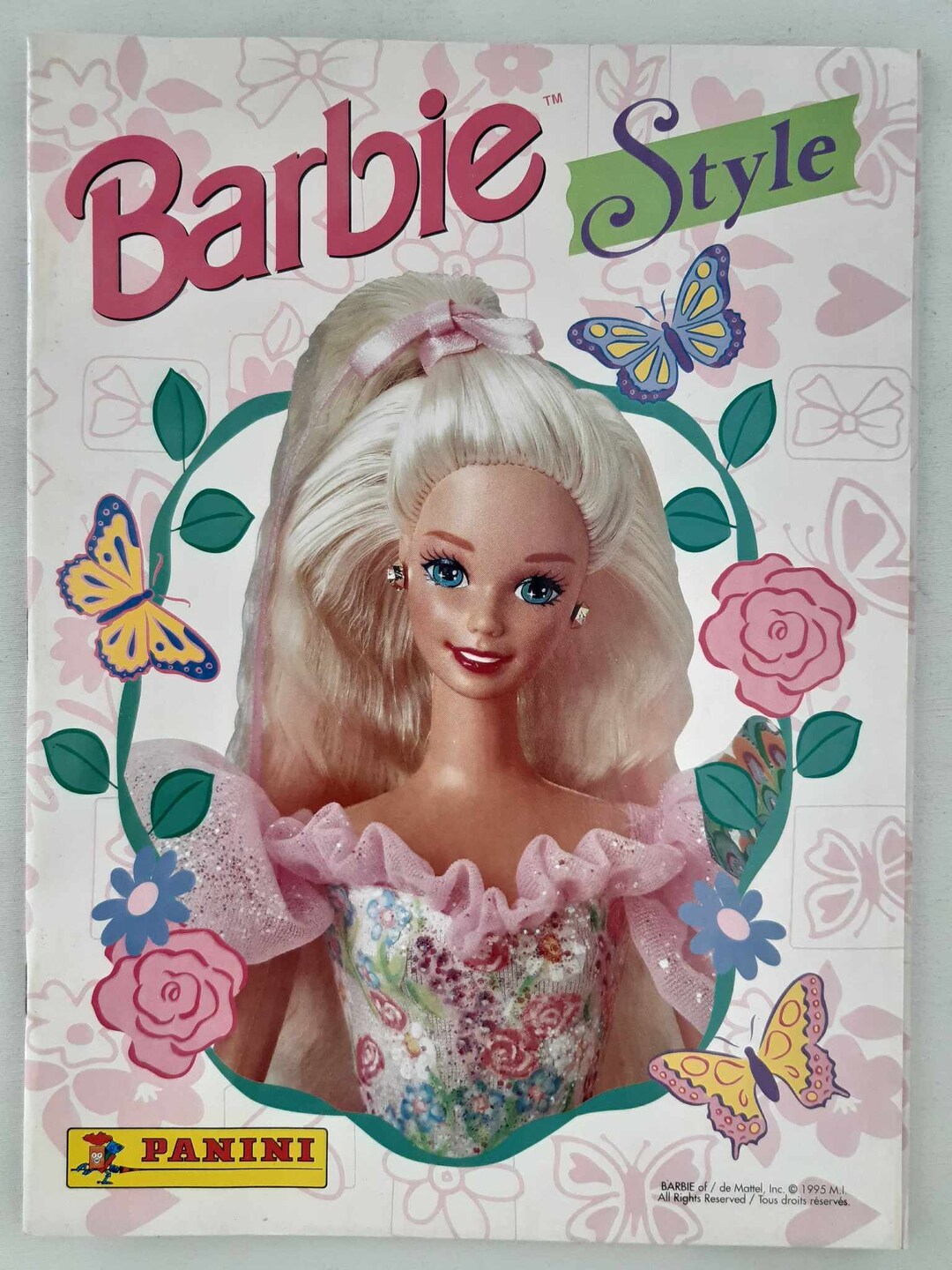 Barbie Style Panini Album ,vintage Barbie Empty Sticker Album ,panini ...