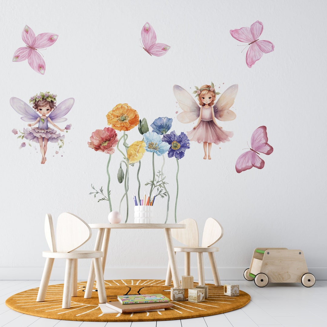 Fairy Wall Decals, Fairy Stickers, Girls Room Decor, Fairy Decor, Girls ...