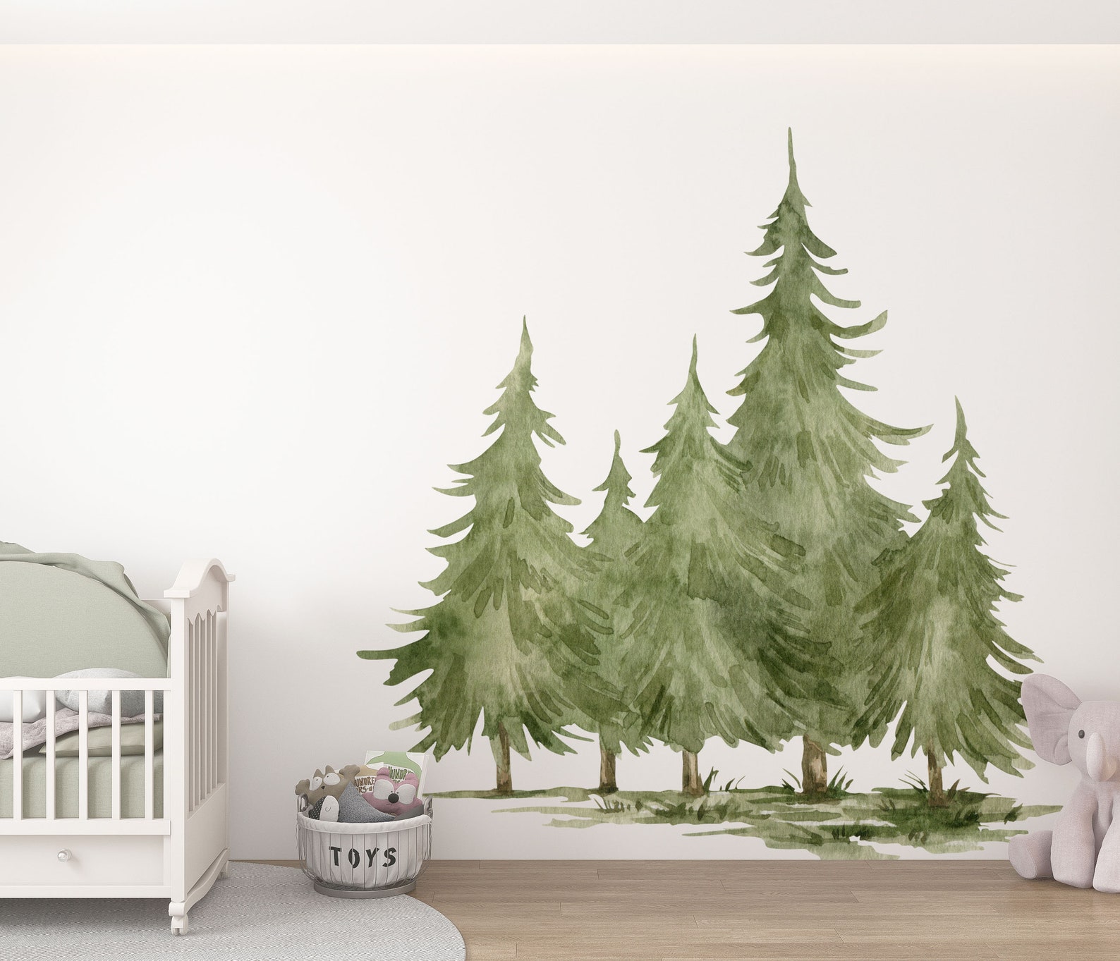 Tree Wall Decal, Trees Wall Decal, Forest Wall Decal, Tree Decal, Large ...