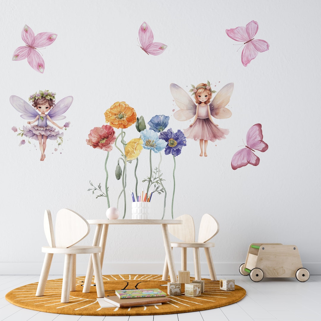 Fairy Wall Decals, Fairy Stickers, Girls Room Decor, Fairy Decor, Girls ...
