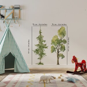 Large Trees Wall Decal, Wall Decals, Forest Wall Decal, Large Forest ...